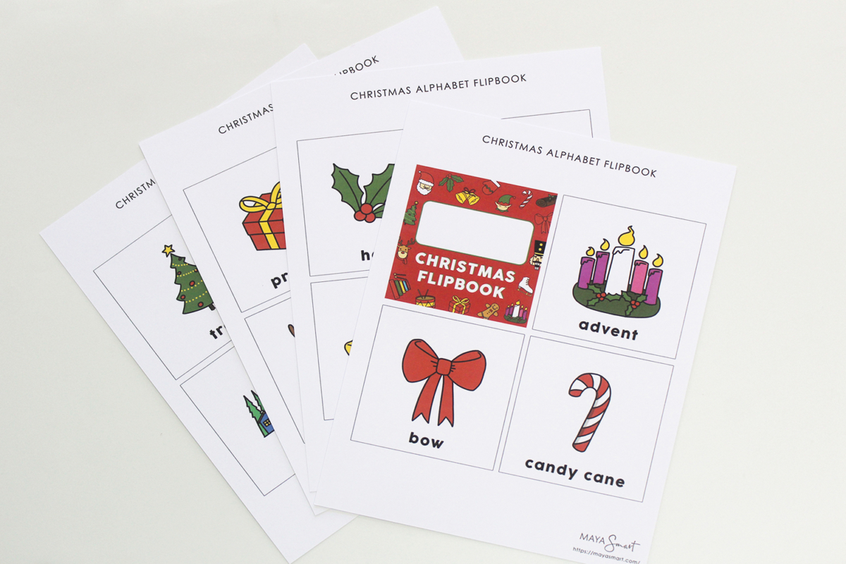 How To Make A Christmas Alphabet Flipbook With Free Printable
