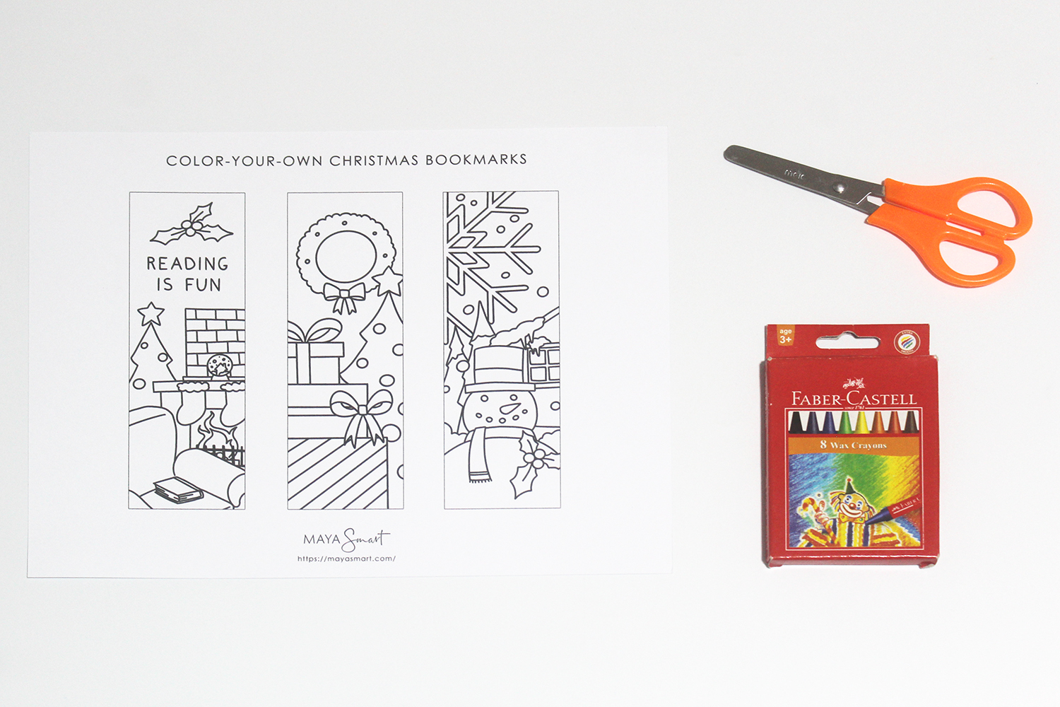 Make 3 DIY Color-Your-Own Christmas Bookmarks - Free Printable