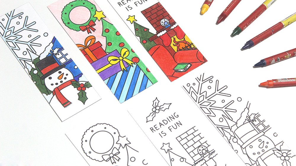 Make 3 DIY Color-Your-Own Christmas Bookmarks - Free Printable